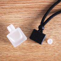 China Frosted Wooden Car Perfume Bottle 8ml Car Air Freshener Hanging Bottle for sale