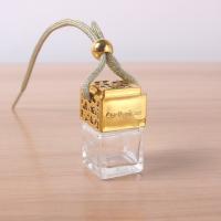 China Colorful Wooden Lid Car Perfume Bottle With String And Rubber Stopper for sale