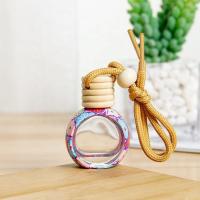 China 10ml Novelty Car Hanging Perfume Bottle Empty Car Diffuser Glass Bottle for sale