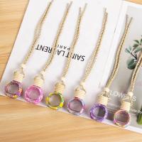 China 10ml Novelty Car Hanging Perfume Bottle Empty Car Diffuser Glass Bottle for sale