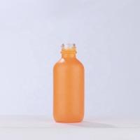 China 60ml Frosted Amber Colorful Boston Round Bottles Essential Oil Glass Dropper Bottle for sale