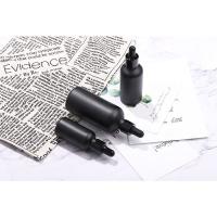 China High End Frosted Matte Black Glass Bottle 20ml-100ml For Lotion Serum Essential Oil for sale