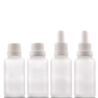 China Transparent Frosted Glass Essential Oil Bottles , 30ml Empty Essential Oil Dropper Bottle for sale