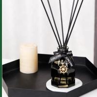 China Transparent 130ml Hexagonal Perfume Bottle , Fragrance Diffuser Bottles With Rattan for sale