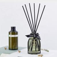 China Transparent 130ml Hexagonal Perfume Bottle , Fragrance Diffuser Bottles With Rattan for sale