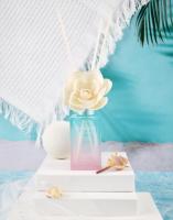 China Empty 100ml Square Reed Diffuser Glass Bottle In Gradient Color With Aluminum Screw Cap for sale