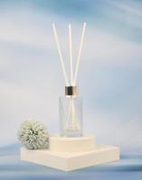 China Empty 100ml Square Reed Diffuser Glass Bottle In Gradient Color With Aluminum Screw Cap for sale