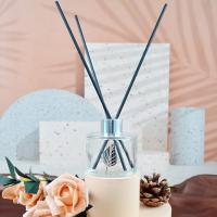 China Fancy Reed Diffuser Bottles 100ml Round Shape Glass Bottle For Home Fragrance for sale