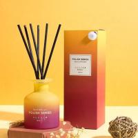 China Amber Glass Reed Diffuser Bottles 200ml Essential Oil Aromatherapy Aroma Diffuser Bottle for sale