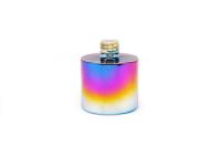 China 200ML Round Reed Diffuser Bottle High White Glass Aromatherapy Bottle With Screw Cap for sale