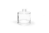 China 200ML Round Reed Diffuser Bottle High White Glass Aromatherapy Bottle With Screw Cap for sale