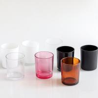 China 7OZ Matte White Candle Jar Empty Frosted Glass Candle Jars With Lids for sale