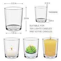 China 10oz Clear Round Empty Candle Container Glass Candle Jars For Candle Making for sale