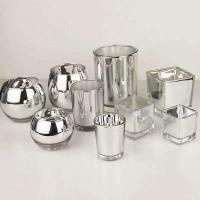 China Luxury Empty Scented Candle Jar Electroplating Carving Unique Candle Jars With Lids for sale