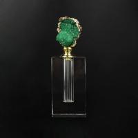 China Wedding Gift Crystal Perfume Bottle 6ml Essential Oil Crystal Bottle With Agate Stone for sale