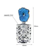 China 12ml Vintage Perfume Bottles Customized Etch Arabic Attar Crystal Essential Oil Bottle for sale