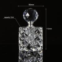 China 12ml Vintage Perfume Bottles Customized Etch Arabic Attar Crystal Essential Oil Bottle for sale