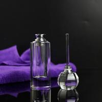 China 12ml 6ml 3ml Empty Attar Bottles , Clear Crystal Glass Perfume Bottle for sale