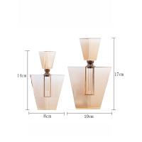China Orange Empty Crystal Perfume Bottles  , Elegant Glass Perfume Bottle For Refillable Gift for sale