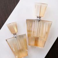 China Orange Empty Crystal Perfume Bottles  , Elegant Glass Perfume Bottle For Refillable Gift for sale