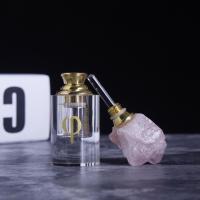 China Folk Style Personalised Perfume Bottle Custom Glass Perfume Bottles With Agate Stone for sale