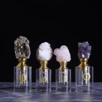 China Folk Style Personalised Perfume Bottle Custom Glass Perfume Bottles With Agate Stone for sale