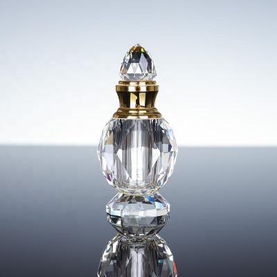 China 3ml / 6ml / 12ml Crystal Glass Perfume Bottle Customized Arabia Style UV Polished Decoration Gift for sale