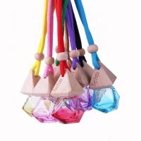 China Diamond Shaped Car Perfume Bottle With Color Interior Accessories Diffuser for sale