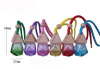 China Diamond Shaped Car Perfume Bottle With Color Interior Accessories Diffuser for sale