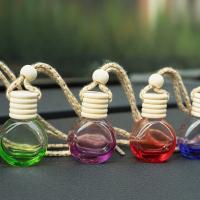China 8ml Long Lasting Mini Glass Unique Aromatherapy Aroma Hanging Car Perfume Empty Bottle for sale