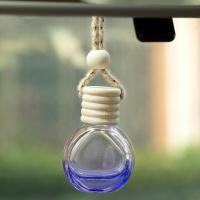 China 8ml Long Lasting Mini Glass Unique Aromatherapy Aroma Hanging Car Perfume Empty Bottle for sale