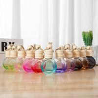 China 8ml Long Lasting Mini Glass Unique Aromatherapy Aroma Hanging Car Perfume Empty Bottle for sale