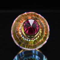 China Floral Crystal Perfume Bottle Wedding Gift 82X50X50MM for sale