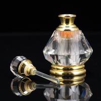 China Floral Crystal Perfume Bottle Wedding Gift 82X50X50MM for sale