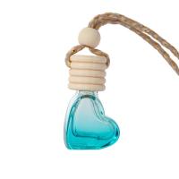 China 6ml Love Shape Car Perfume Bottle with Wooden Cap for sale