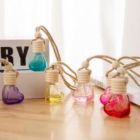 China 6ml Love Shape Car Perfume Bottle with Wooden Cap for sale