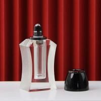 China Arabian 5ml Empty Black Crystal Cap Clear Glass Man'S Perfume Bottle Essential Oil for sale
