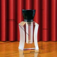 China Arabian 5ml Empty Black Crystal Cap Clear Glass Man'S Perfume Bottle Essential Oil for sale
