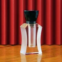 China Arabian 5ml Empty Black Crystal Cap Clear Glass Man'S Perfume Bottle Essential Oil for sale