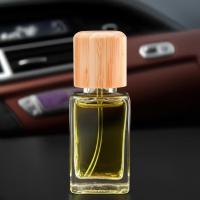 China 8ml Colored Glass Car Perfume Bottle with Wooden Lid for sale