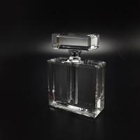 China 1ml Square Crystal Perfume Bottle with Screw Cap for sale