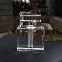 China 1ml Square Crystal Perfume Bottle with Screw Cap for sale