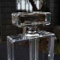 China 1ml Square Crystal Perfume Bottle with Screw Cap for sale