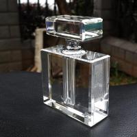 China 1ml Square Crystal Perfume Bottle with Screw Cap for sale