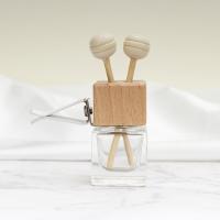 China 8ml 10ml Glass Car Air Freshener Bottle with Wooden Lid for sale