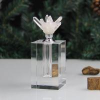 China 12ml Luxury Natural Agate Stone Crystal Druse Empty Crystal Perfume Oil Bottle for sale