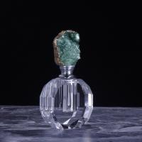 China Wedding Gift Natural Crystal Round Agate Glass Perfume Oil Bottle Custom for sale