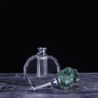 China Wedding Gift Natural Crystal Round Agate Glass Perfume Oil Bottle Custom for sale