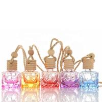 China 10ml Honeycomb Shaped Glass Perfume Bottle With Atomizer Bulb Car Oil Diffuser for sale