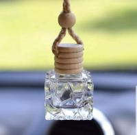 China 10ml Honeycomb Shaped Glass Perfume Bottle With Atomizer Bulb Car Oil Diffuser for sale